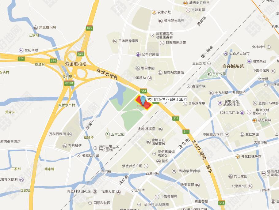 （最新成交）西投置业and滨江集团底价1 76亿竞得三墩北b C2 01商地，楼面价4648元 ㎡ 好地网